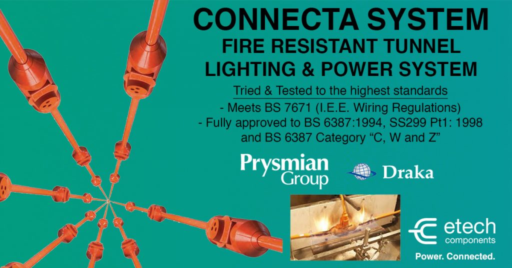 Connecta Fire Resistant Tunnel Lighting & Power System - Prysmian | Draka - E-Tech Components