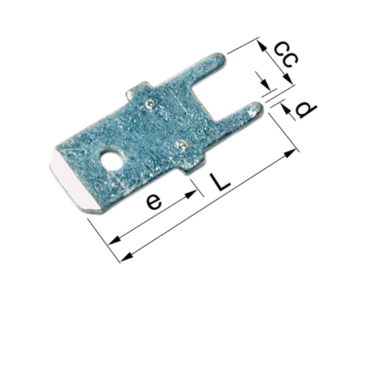 Elpress 12523 Uninsulated Solder Tab with 2 Pins | E-Tech