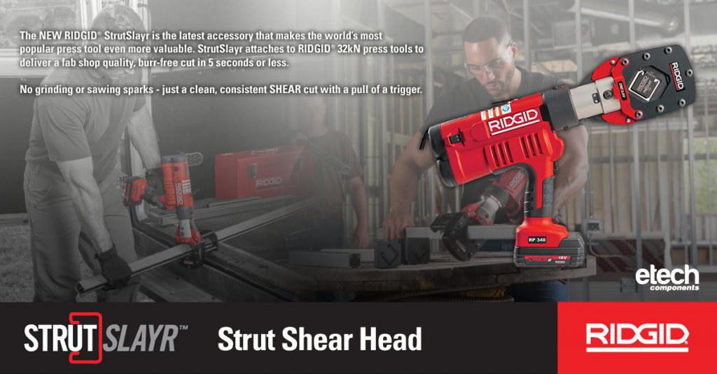 RIDGID STRUTSLAYR Strut Shear Head (64118) - E-Tech Components