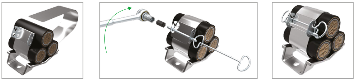 Prysmian BICON Multicleat Trefoil Cable Cleat
